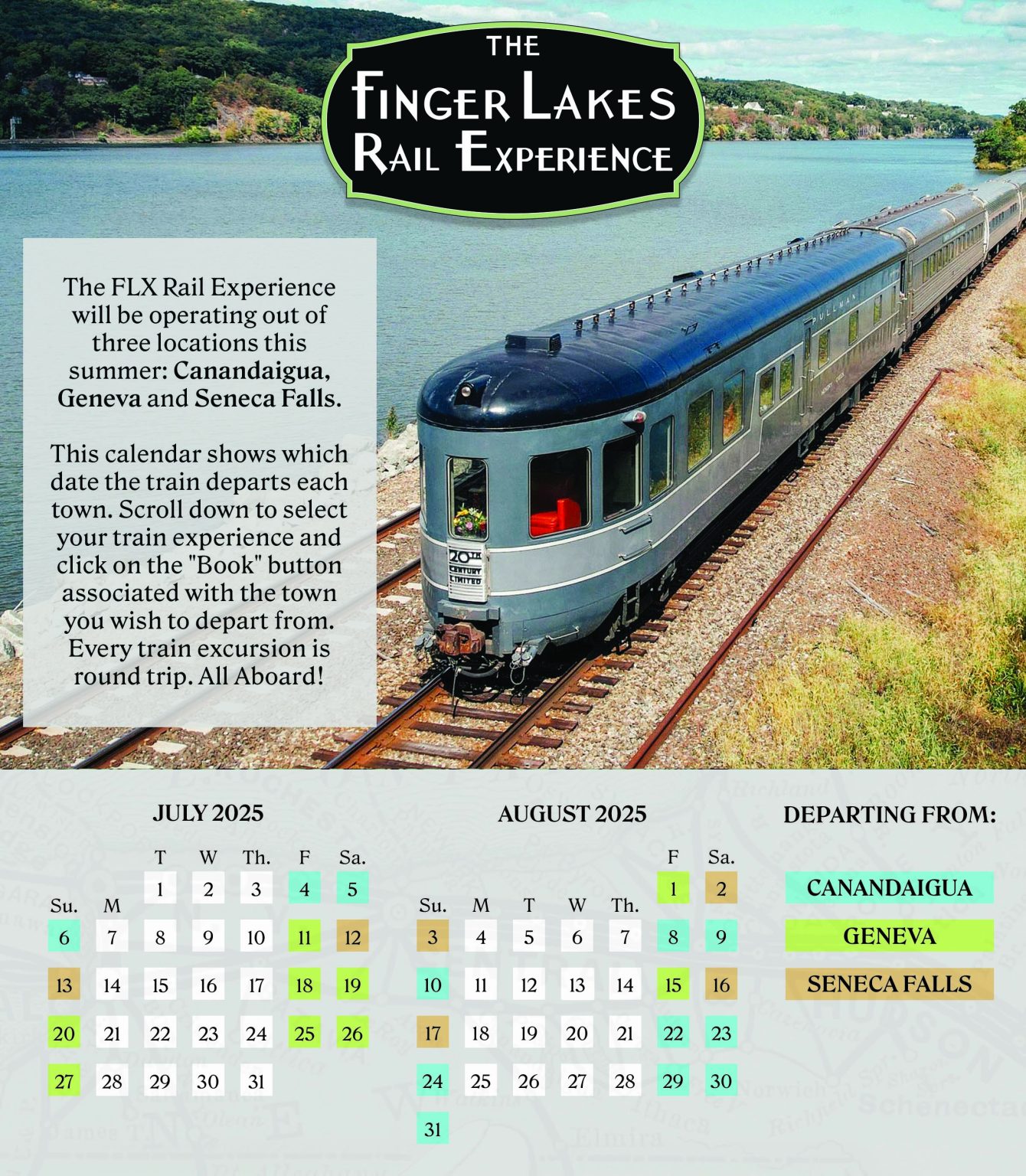 Lakeside Charm by Train – Canandaigua By Train - Finger Lakes Rail ...